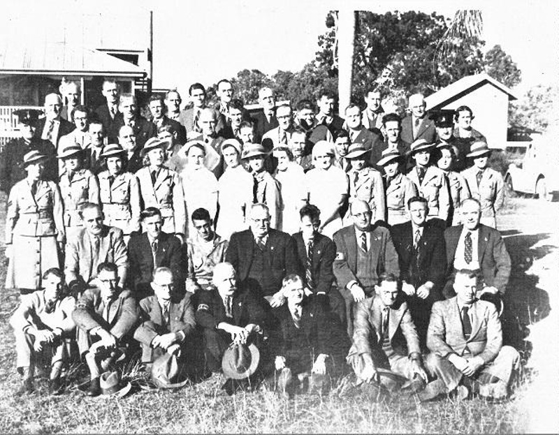 Photograph of large group of WWII Civil Defence Personnel, based in ...