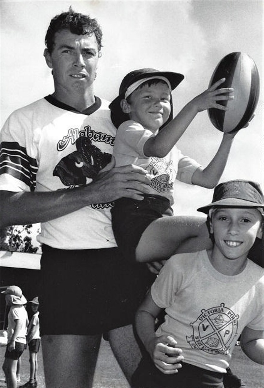 Photograph of the Brisbane Bears AFL player David O'Keeffe with Scott ...