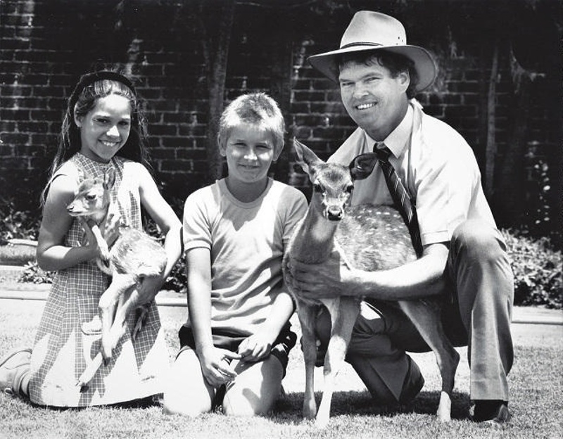 Photograph of visit by Mobile Farm to Rural Press complex, Ormiston ...