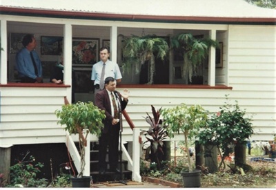 Photographs (6) of the Lamb Island Pioneer Hall official opening event ...