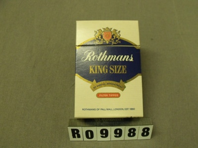 Cigarette packet - Rothmans; Rothmans; R09988 | eHive