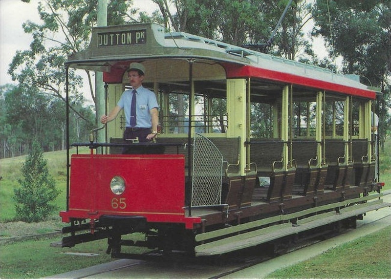 Photographs x 2 of Brisbane's early model trams, pictured in operation ...