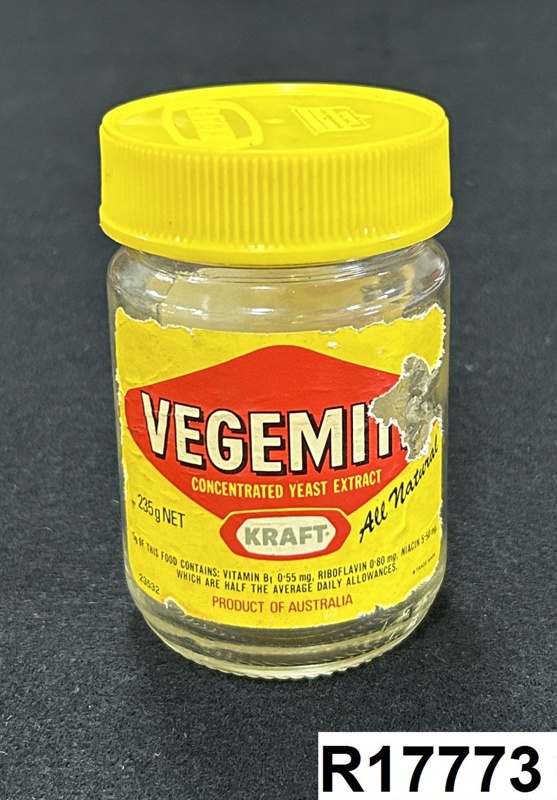 Vegemite Jar with lid; KRAFT; c1980; R17773 | eHive