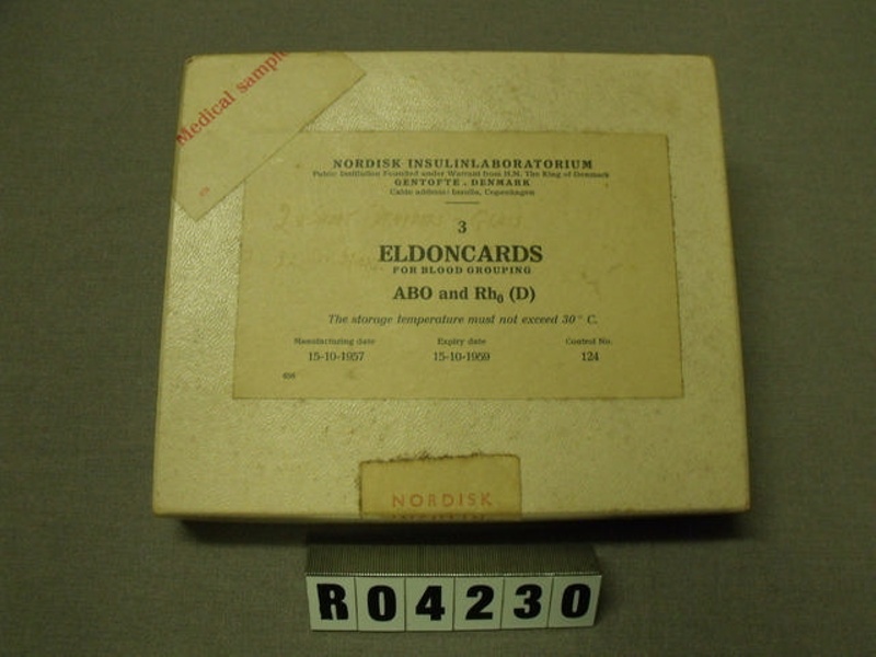 Box - Eldon Cards 'Nordisk Insulin'; Nordisk; 1957; R04230 | eHive