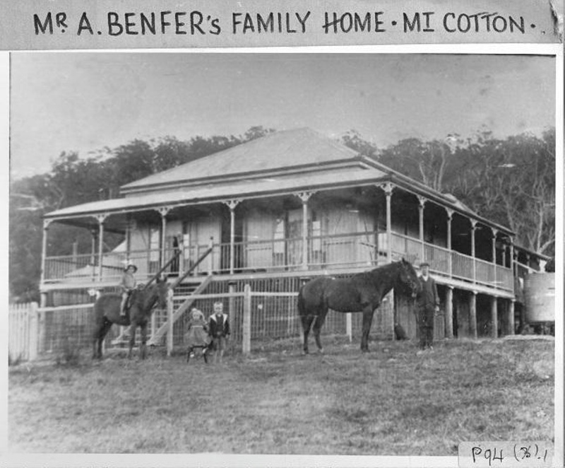 Photographs (3) of Benfer Family around 1906 - old home, school class ...