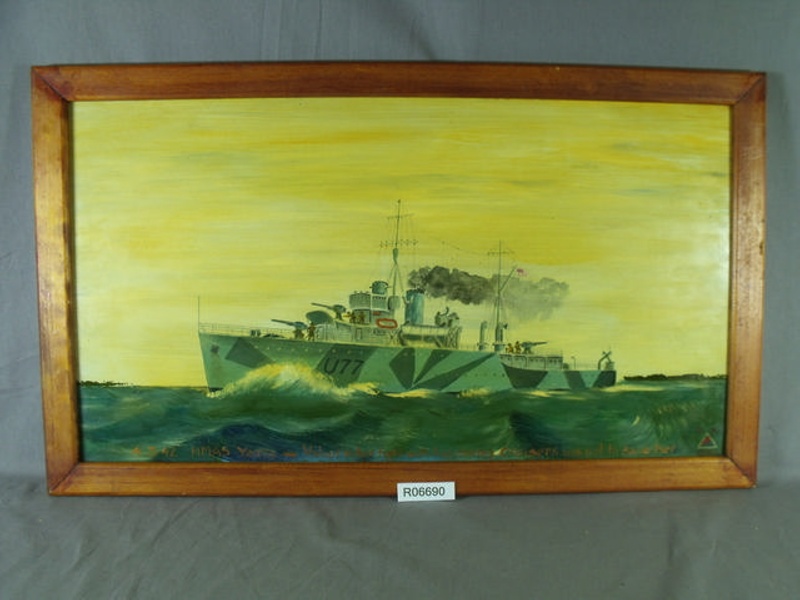 Painting, oil - HMAS Yarra (II); N. WILLS; 1980; R06690 | eHive