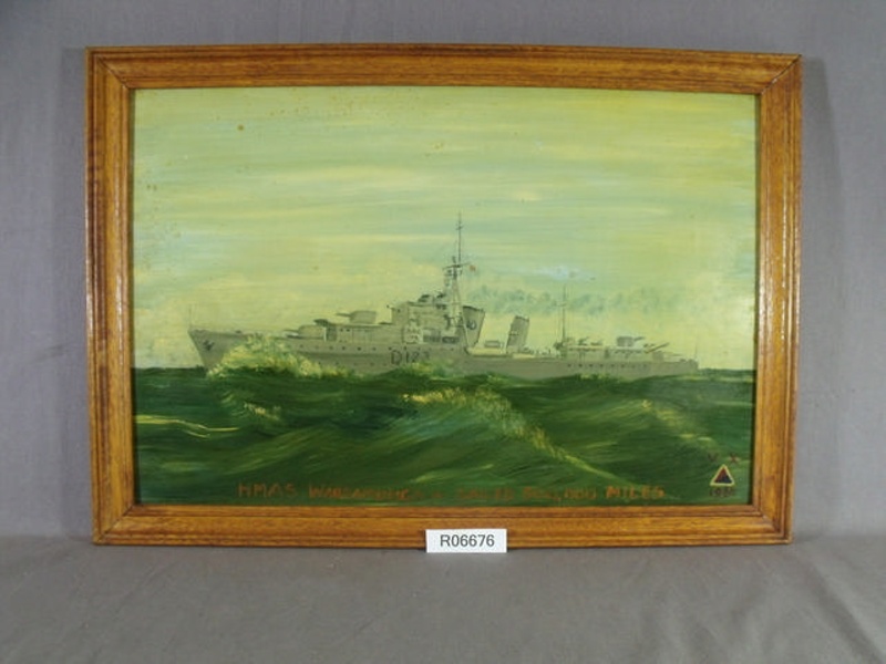 Painting, oil - HMAS Warramunga (1); N. WILLS; 1980; R06676 | eHive