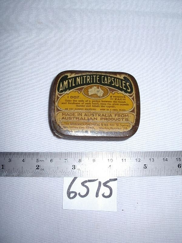 Tin, with Amyl Nitrate capsules; Woolwich Chemical Co; R06515 | eHive