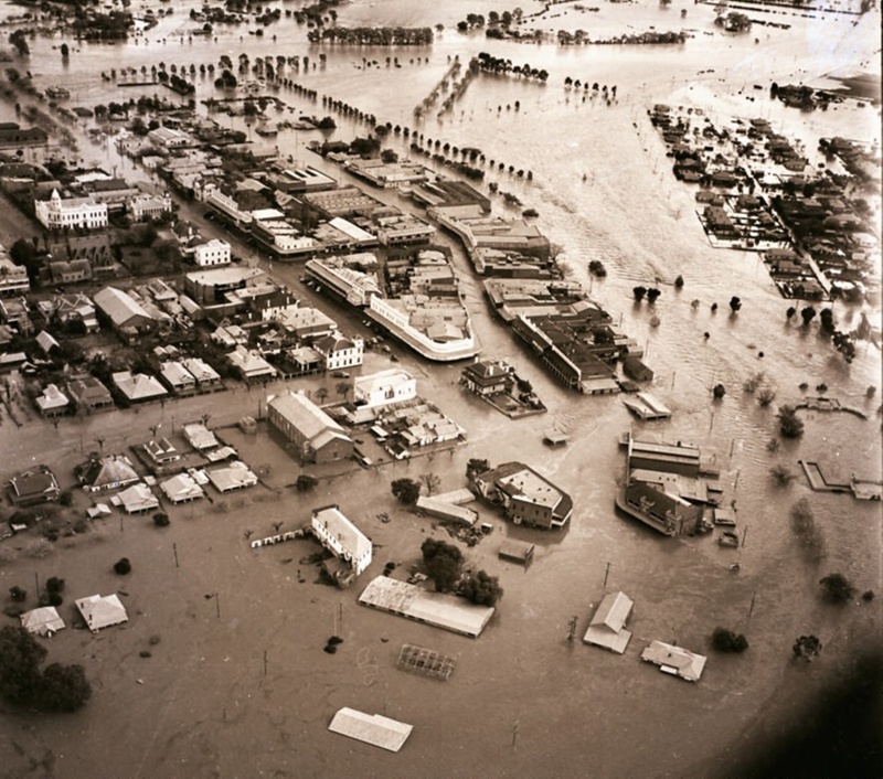 Aerial Photo Of Flood In Forbes Nsw 1952 Ffhg 82 Ehive