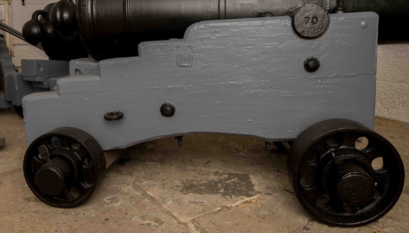 Wood Garrison Standing Carriage for 32 Pounder Gun ; Royal Carriage ...