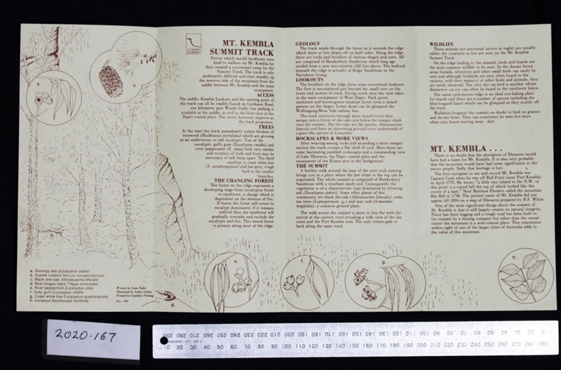 Mount Kembla Summit track information map; 2020.167 | eHive