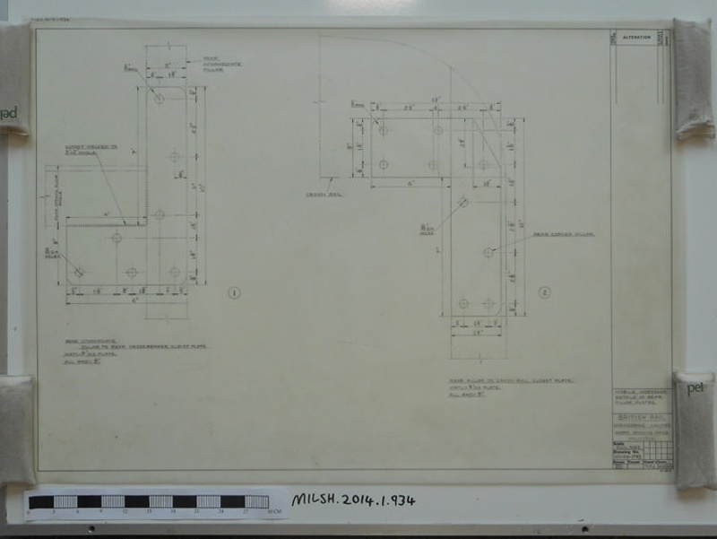 MOBILE WORKSHOP DETAILS OF REAR PILLAR PLATES; 12.02.1973; MILSH:2014.1 ...