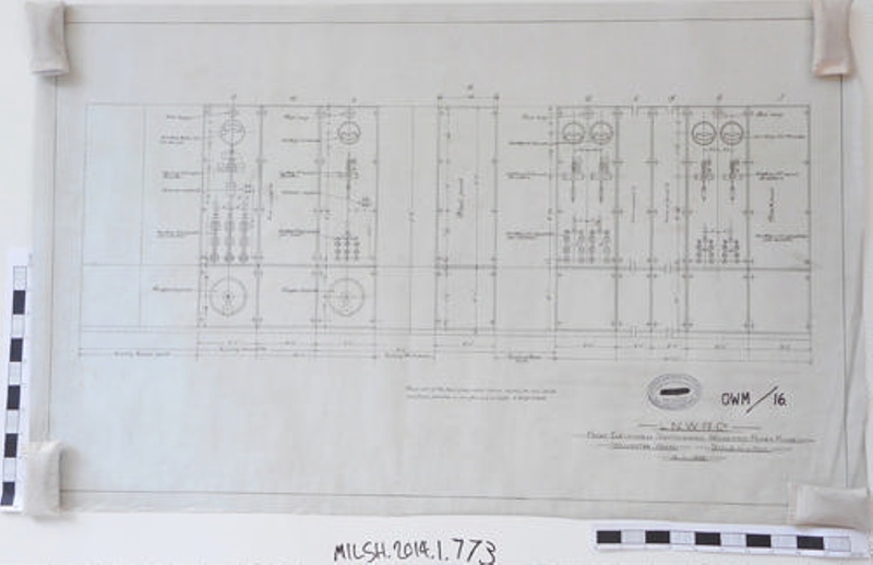 L. & N.W.R.CO. FRONT ELEVATION OF SWITCHBOARD WOLVERTON POWER HOUSE; 12 ...