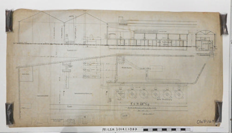 L. & N.W.RY. Part plan of Steam Hammer and Rolling Mill Shed Wolverton ...