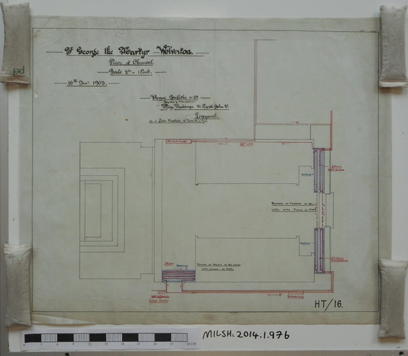 ST. GEORGE THE MARTYR. WOLVERTON. Plan of Chancel; Dargue, Griffiths ...