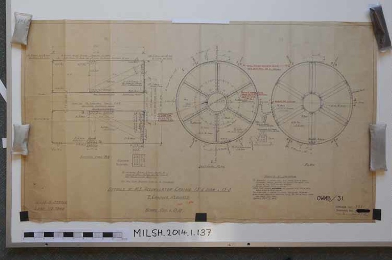 Diagram of Details of M.S.Accumulator Casing 13'6" diam. x 15'0". 7 ...