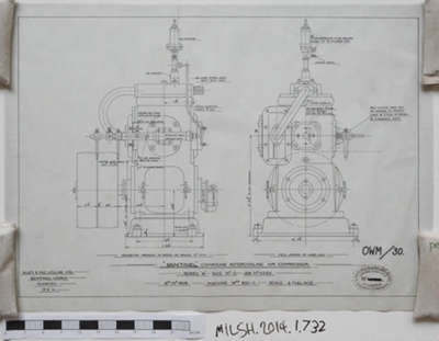 "SENTINEL"COMPOUND INTERCOOLING AIR COMPRESSOR SERIES "B"; 15.02.1910 ...