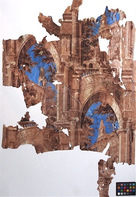 Gothic revival wallpaper; c. 1860s; SMCW.2016.0029 | eHive