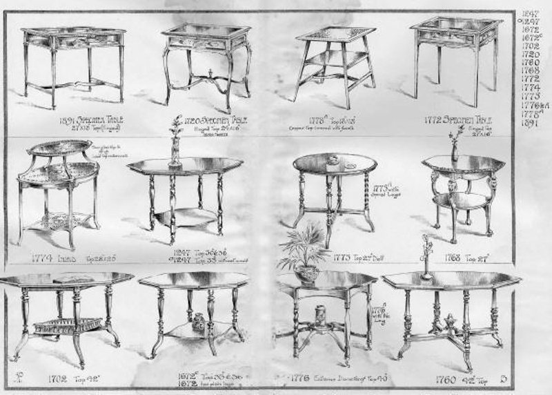 Occasional and Specimen Tables (Drawing from Catalogue); Shapland and ...