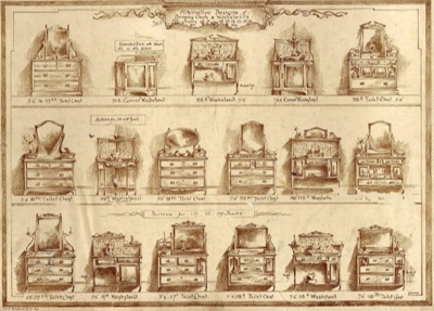Dressing Chests and Wash Stands (Drawing from Catalogue); Shapland and ...