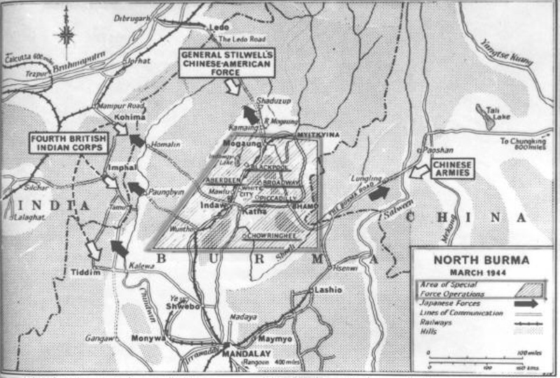 Map of Chindit Operations; 1941-1945; 1351 | eHive