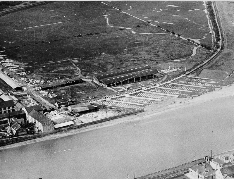 Aerial View of Shipyards, Barnstaple; 1925; 256 | eHive
