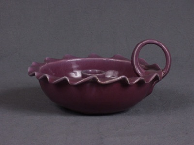 Short mauve candlestick; 1991 | eHive