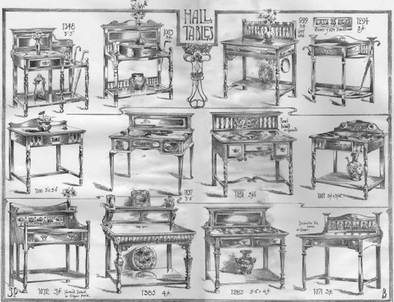 Hall Tables (Drawing from Catalogue); Shapland and Petter HLF; 5745 | eHive