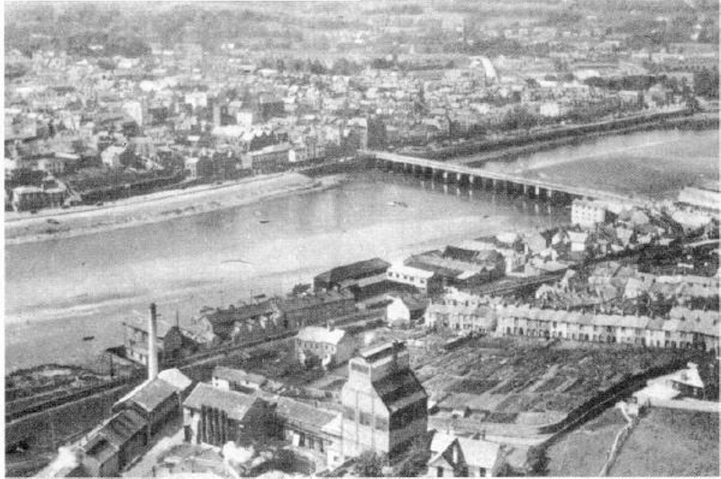 An aerial view of Bideford from above East-the-Water; Photographer ...