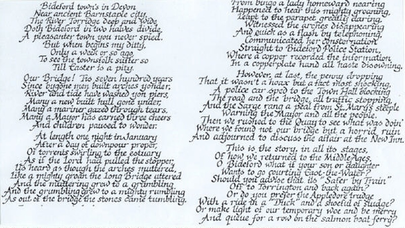 The Long Bridge, a poem by Roger Cobley.; Artist: Roger Cobley; 1968 ...