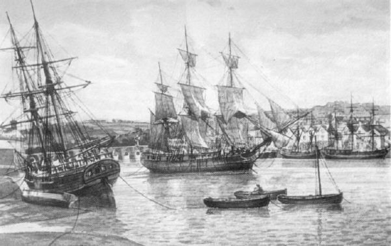 A painting of 18th Century ships on the River Torridge; 256 | eHive