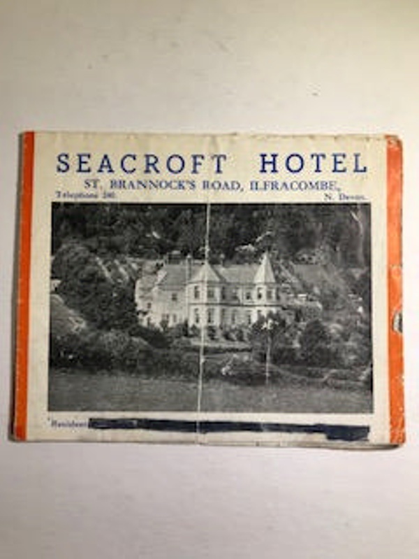 Fold-up leaflet, Seacroft Hotel, Ilfracombe.; Brunswick Printing Co Ltd ...