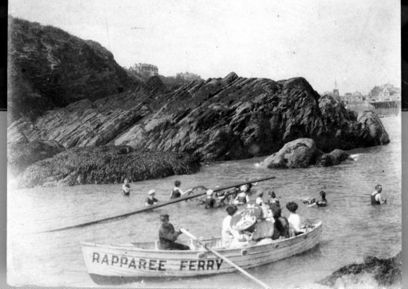 Rapparee Cove Ilfracombe showing Ferry and Bathing 1911; 1911; 27-7583 ...