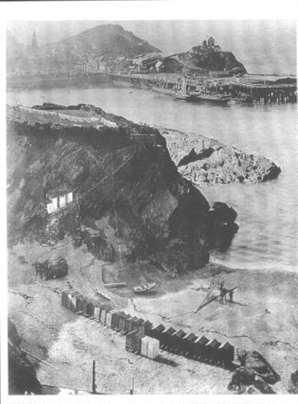 Beach huts and washing line at Rapparee Ilfracombe 1910; 1910; 27-7592 ...