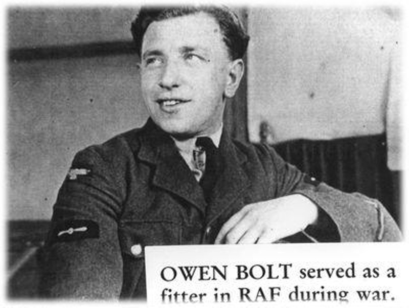 Owen Bolt, North Tawton, who served as a fitter in the RAF; 445 | eHive