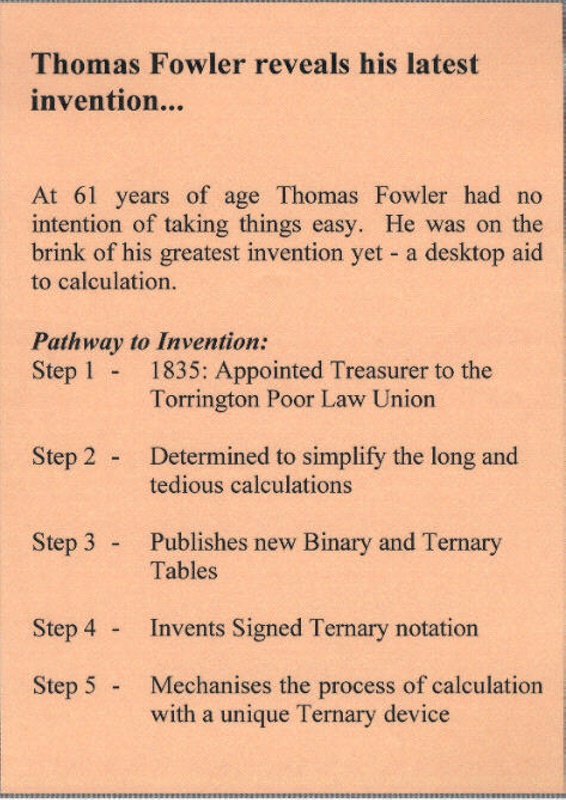 Thomas Fowler/Reveals his latest invention; Museum Torrington; 1999; 70 ...
