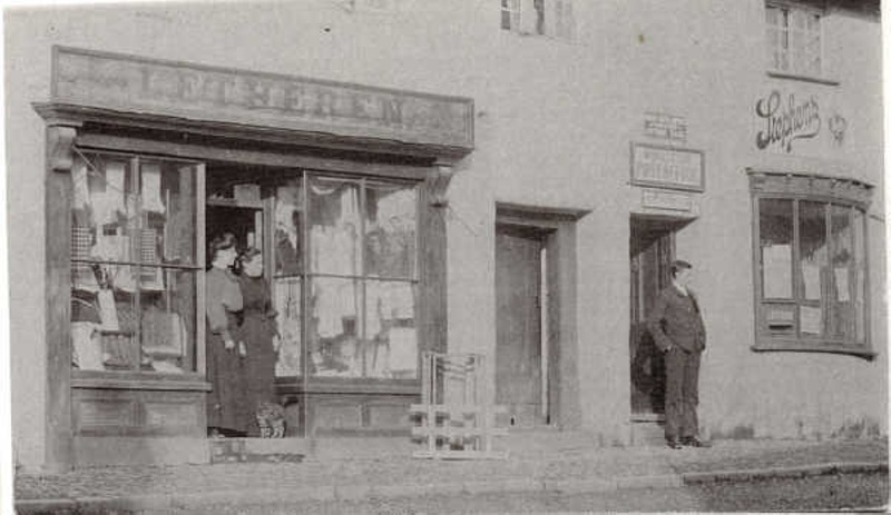 Letheren's shop and the Post Office, Winkleigh Square. c 1900; 1900; 5 ...