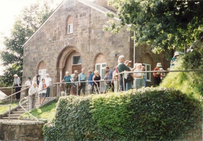 Devon Archaeological Society outside Winkleigh Village hall and Croft ...
