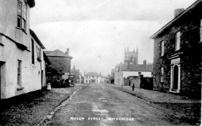 Witheridge: Miss Crook outside her cottage; 1900; 43-5658 | eHive