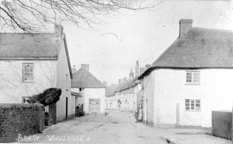 Fore Street, Witheridge taken in the late 1920s; 1920; 43-5690 | eHive