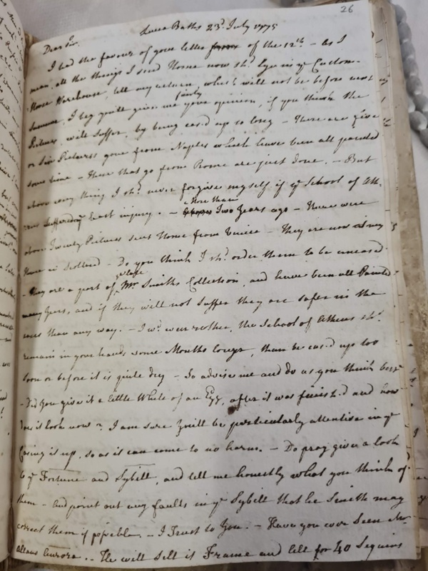 Letter Book Patrick Home to Colin Morison 23 July 1775 Asks for Morison ...