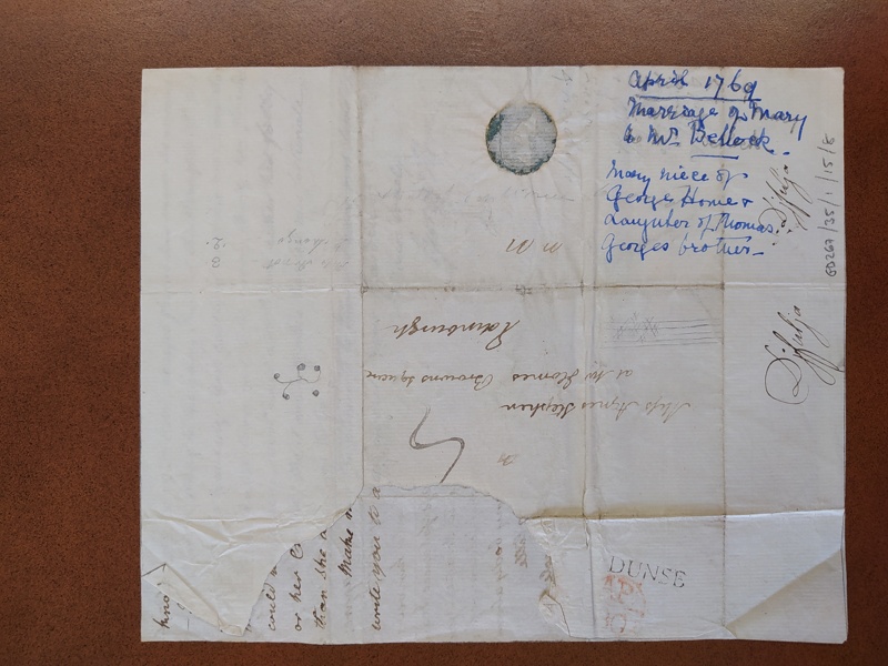 George Home (Wedderburn) to Agnes Stephens (Brown Square, Edinburgh) 29 ...