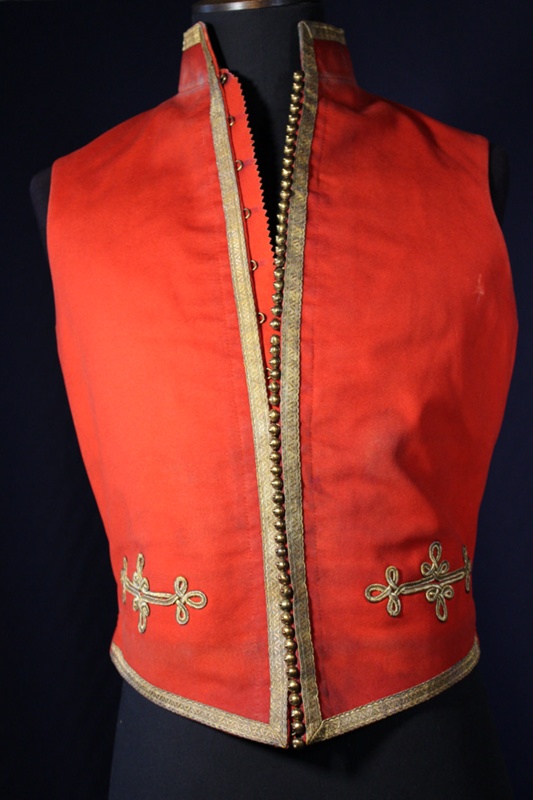Military dress uniform; cavalry; red wool Waistcoat; c1900; 710c | eHive