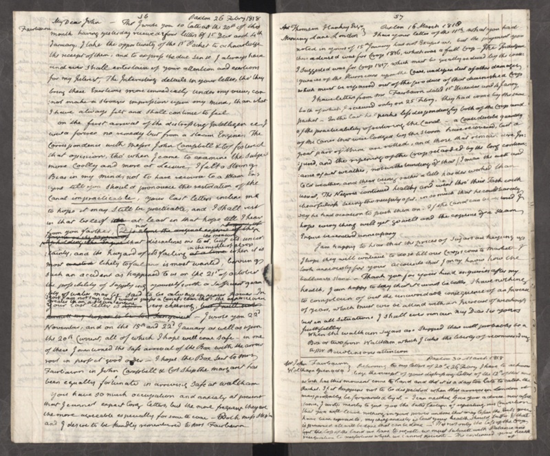 Letter Book - George Home to Thomson Hankey 16 March 1818 ...