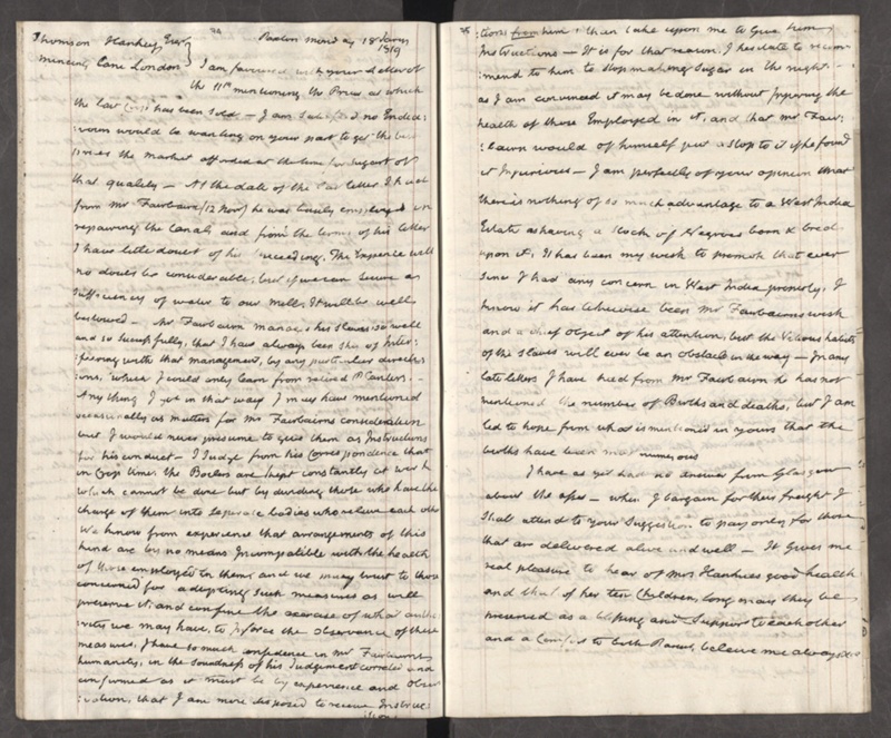 Letter book - George Home to Thomson Hankey 18 Jan 1819 Content with ...