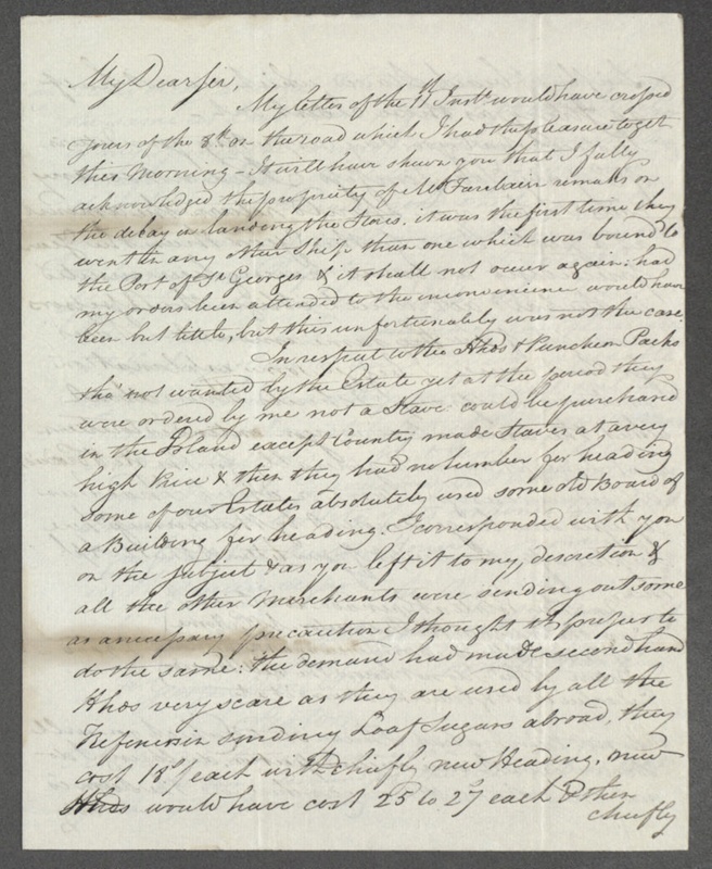 13 May 1816 Thomson Hankey to George Home TH promises that the stores ...