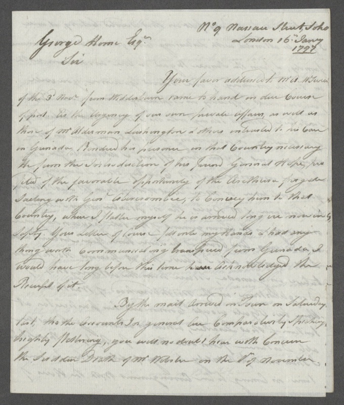 Hugh McSween to George Home 16 January 1797 Alexander McSween found it ...