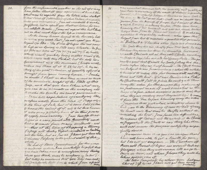 George Home to John Fairbairn 12 September 1801 Your last letters have ...