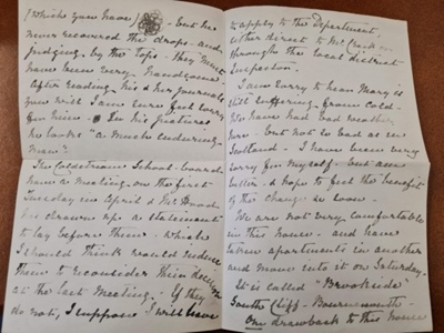 Jean Milne Home to David Milne Home 17 March 1896 The miserable ...