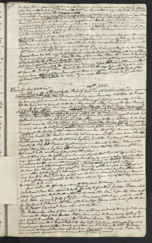 Letter Book - Ninian Home to George Home 29 October 1793. Liberty and ...